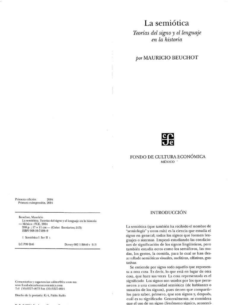 LA SEMIOTICA MAURICIO BEUCHOT PDF LA SEMIOTICA MAURICIO BEUCHOT PDF